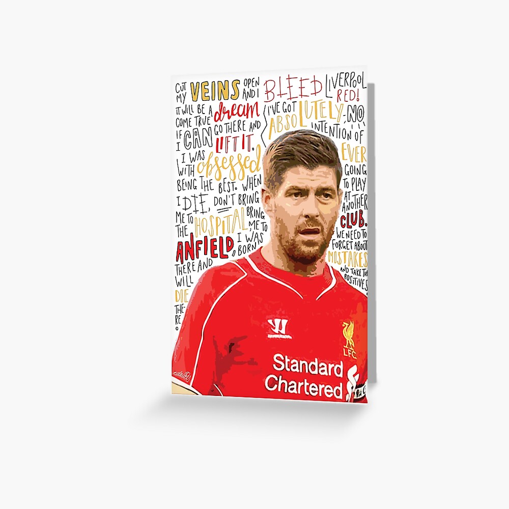"Steven Gerrard" Greeting Card by Naomillustrates | Redbubble