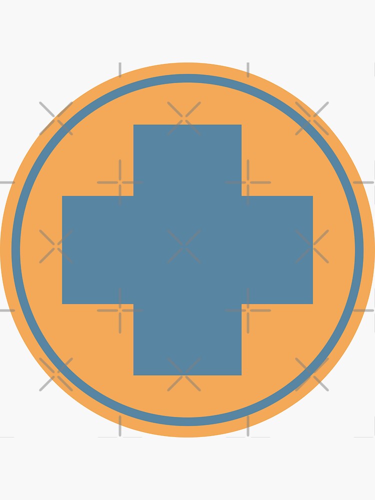 "Team Fortress 2 BLU Medic Class Emblem" Sticker for Sale by ...