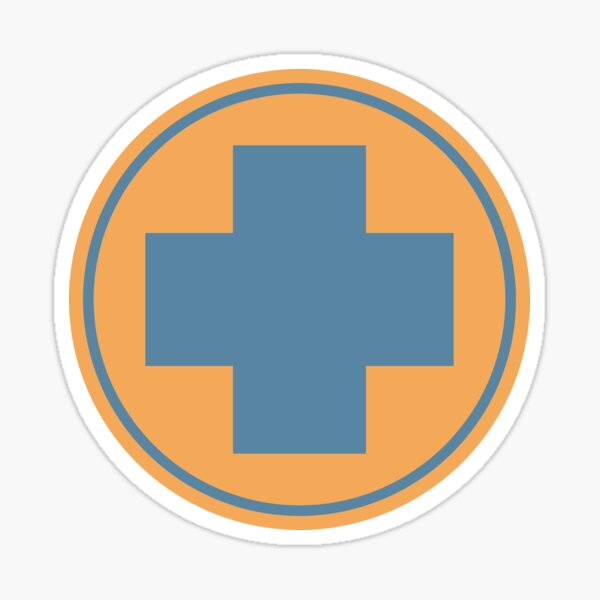 "Team Fortress 2 BLU Medic Class Emblem" Sticker for Sale by ...