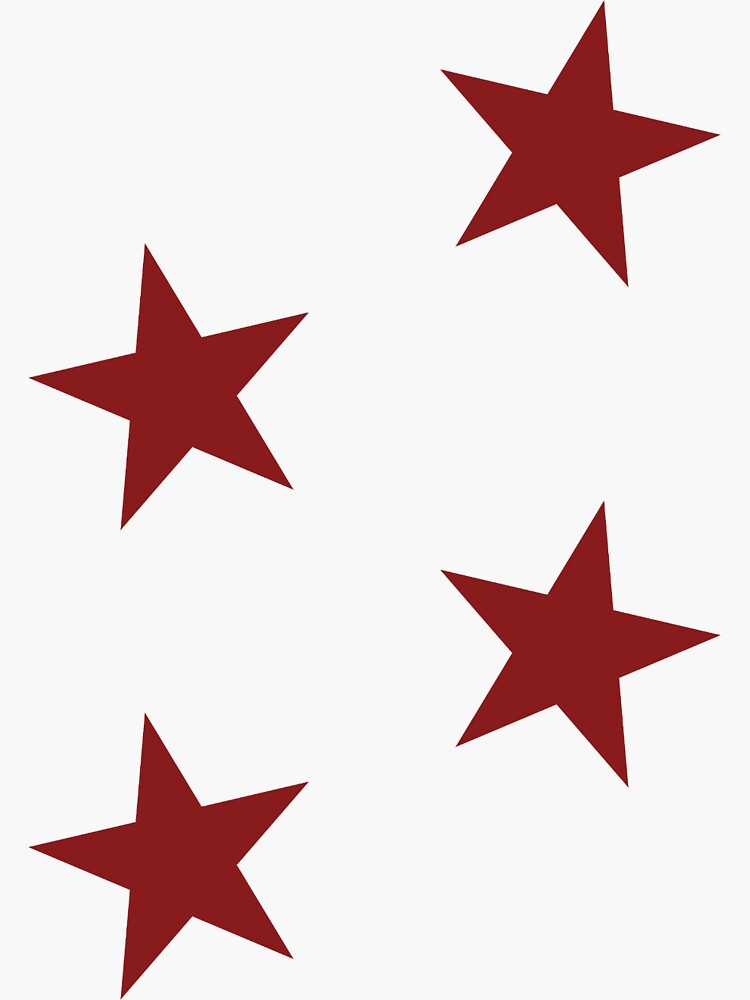 "Maroon Star Stickers" Sticker for Sale by lindsay-designs | Redbubble
