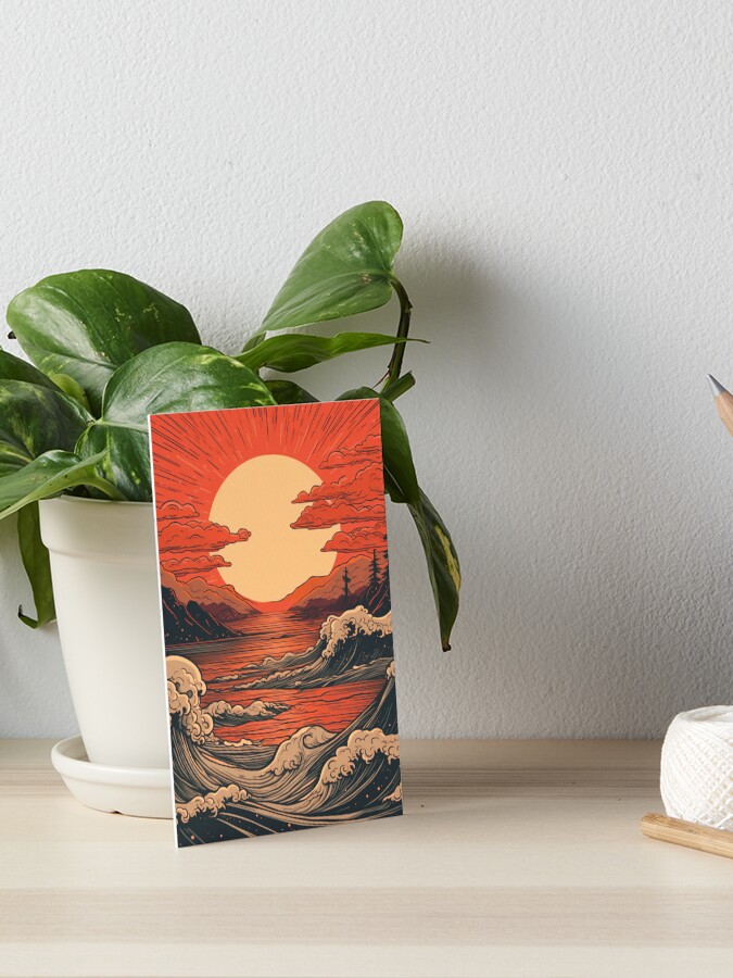 "japan, japanese, wave, great wave, great wave off kanagawa, sunset ...
