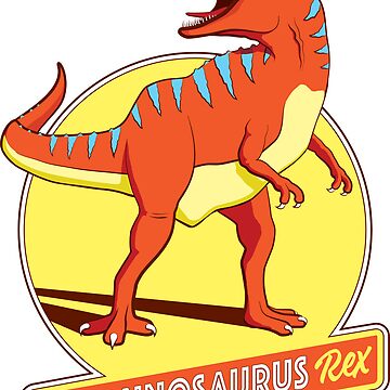 "Tyrannosaurus Rex Roaring Emblem" Sticker for Sale by SlenksStuff ...