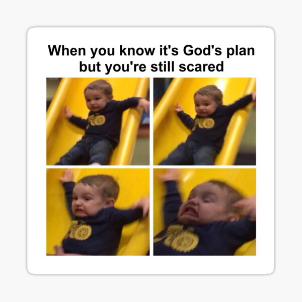 "God's Plan Meme" Sticker for Sale by beautifullee | Redbubble
