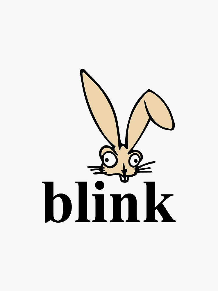 "Blink Bunny Classic Logo" Sticker for Sale by 182-Street | Redbubble