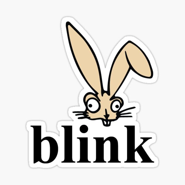 "Blink Bunny Classic Logo" Sticker for Sale by 182-Street | Redbubble