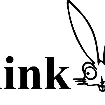 "Blink Bunny Outline Logo Classic" Sticker for Sale by 182-Street ...