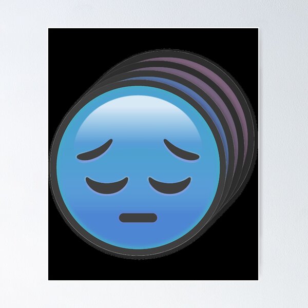 "Sad emoji face" Poster for Sale by briebeiler24 | Redbubble
