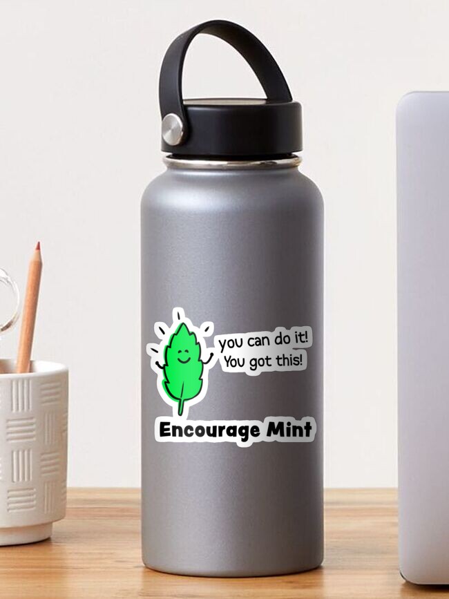 "Encourage Mint" Sticker for Sale by polygrafix | Redbubble