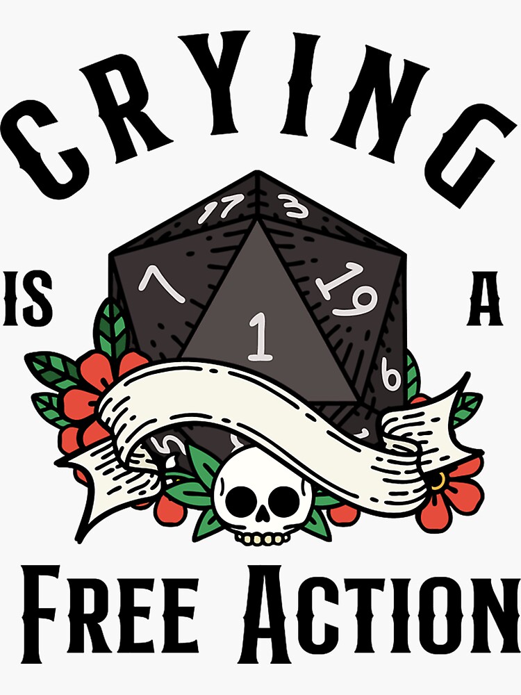 "DND RPG Funny Critical failure Crying is a free action, Natural one ...