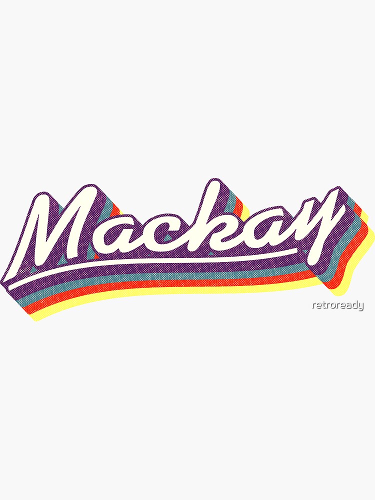 "Mackay, QLD | Retro Rainbow" Sticker for Sale by retroready | Redbubble