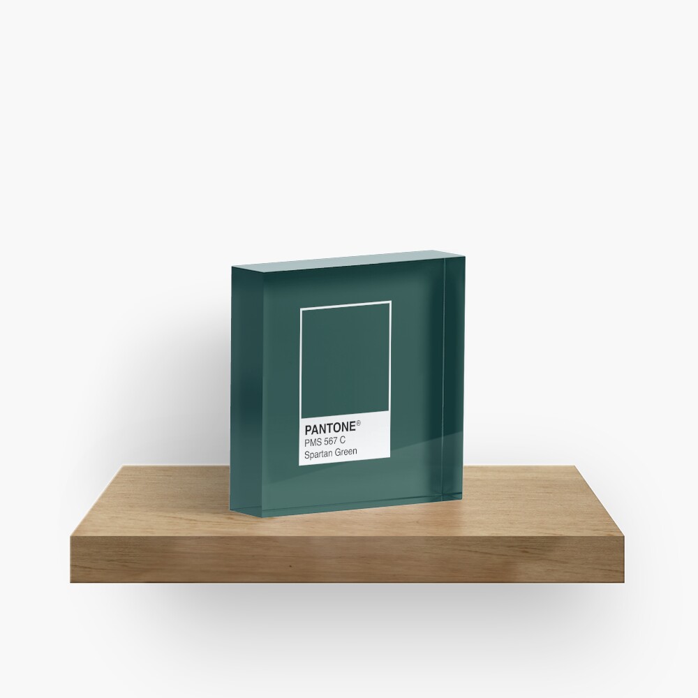 "Pantone Spartan Green PMS 567 C" Acrylic Block for Sale by sadaffk ...