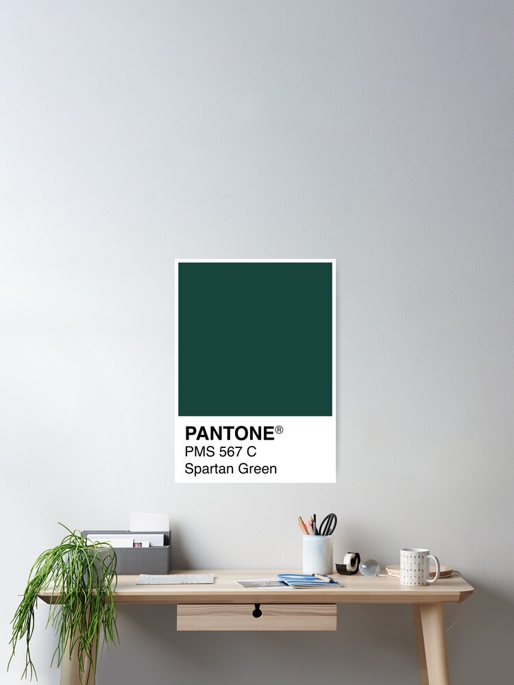 "Pantone Spartan Green PMS 567 C" Poster for Sale by Sadaf F K. | Redbubble