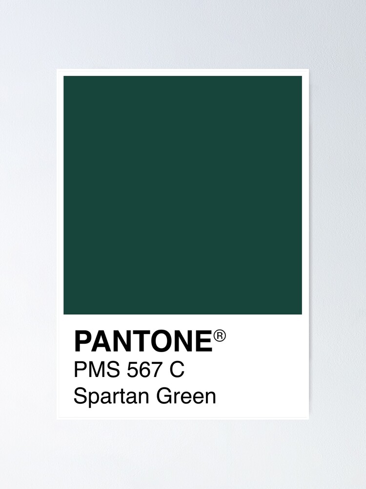 "Pantone Spartan Green PMS 567 C" Poster for Sale by Sadaf F K. | Redbubble