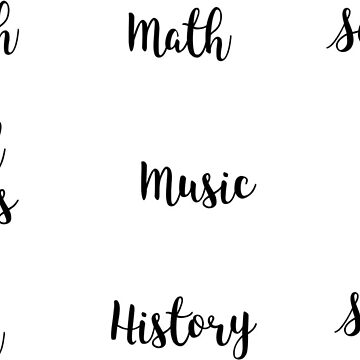 "School Subjects Labels Cursive Script Collection Pack Bundle" Sticker ...