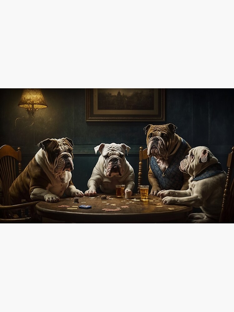"Bulldogs playing poker scene classic" Poster for Sale by TylerBurst ...