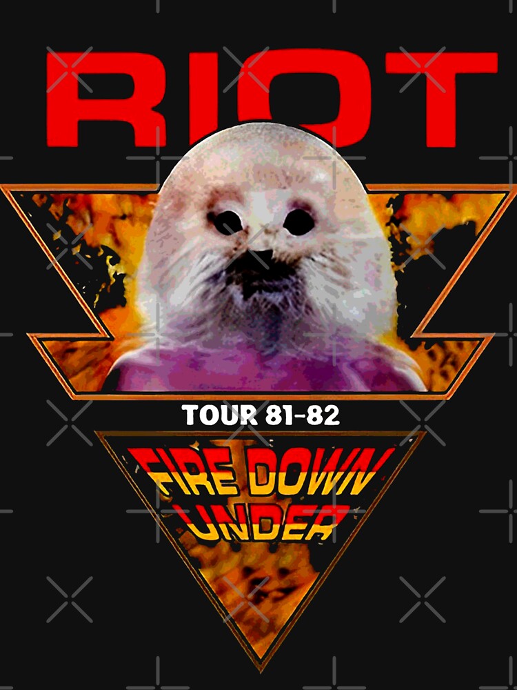 "Riot - Fire Down Under" T-shirt for Sale by IRONCLOTHES | Redbubble ...