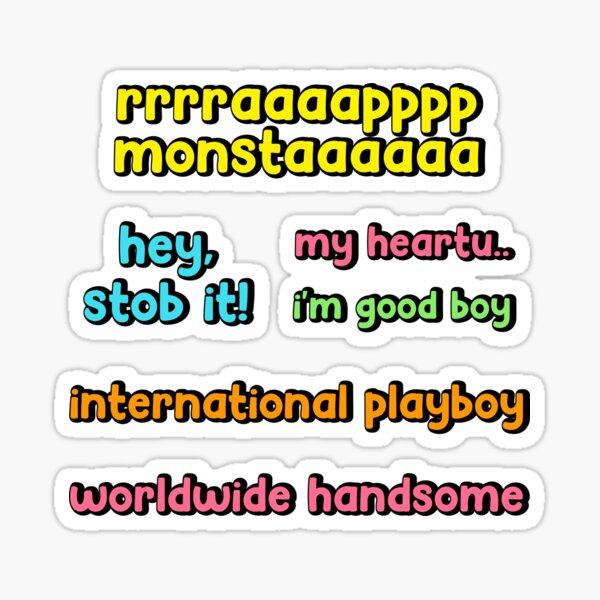 "BTS Iconic Quotes and Funny Lines Sticker Pack 6" Sticker for Sale by ...
