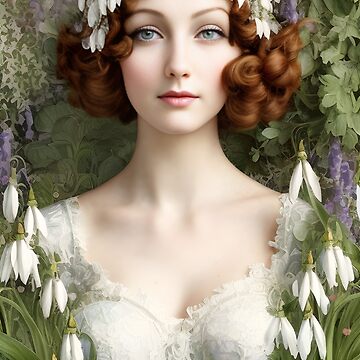 "Lady Snowdrop" Sticker for Sale by Tau Tia L Douglass | Redbubble
