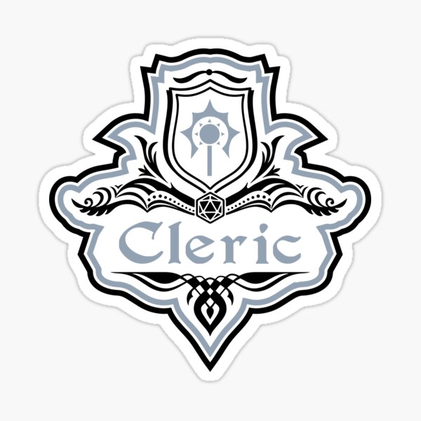 "D&D Cleric Class | Dungeons and Dragons Fancy Emblem" Sticker for Sale ...
