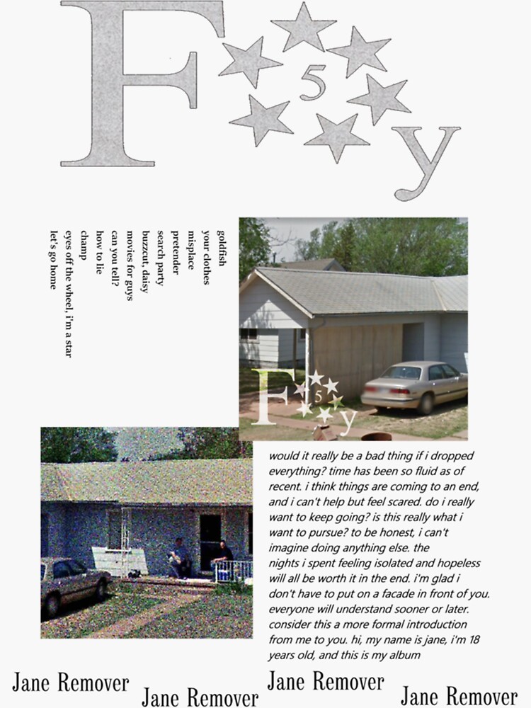 "Jane Remover - Frailty" Sticker for Sale by felidrods235 | Redbubble