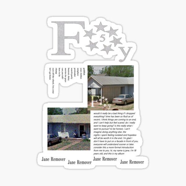 "Jane Remover - Frailty" Sticker for Sale by felidrods235 | Redbubble