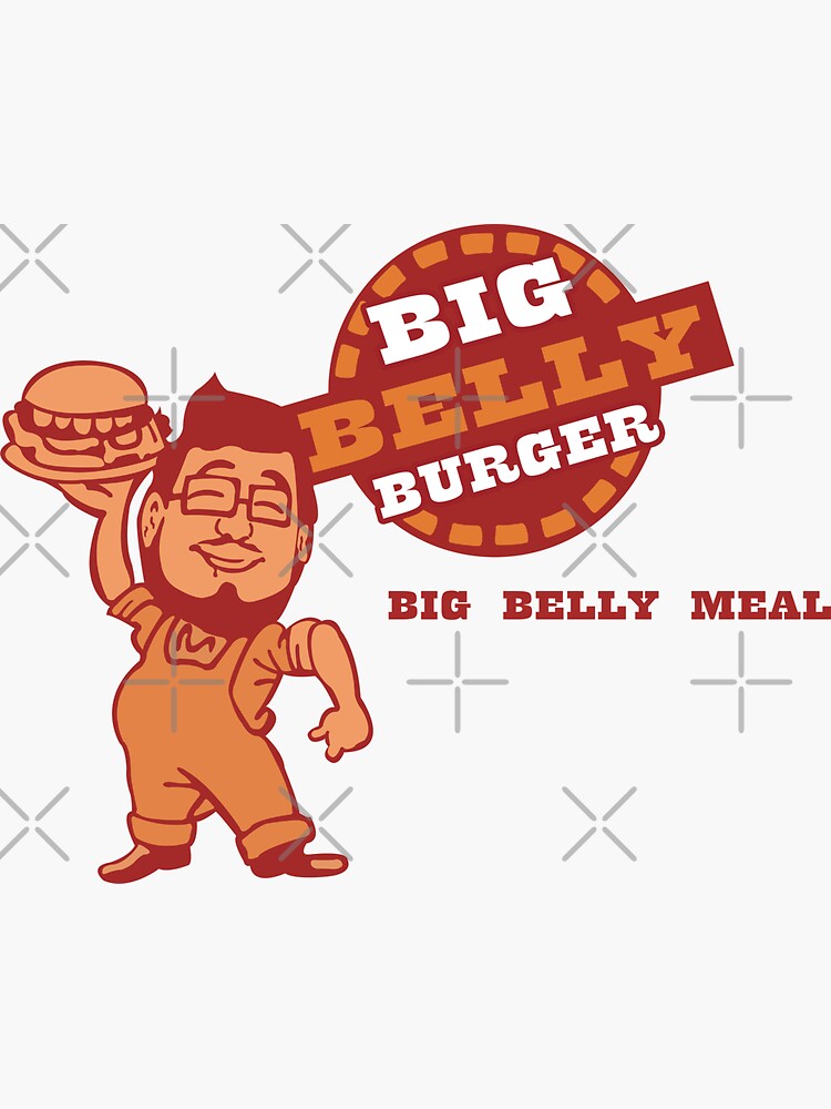 "Big Belly Burger - Blue Beetle" Sticker for Sale by PotatoGear | Redbubble