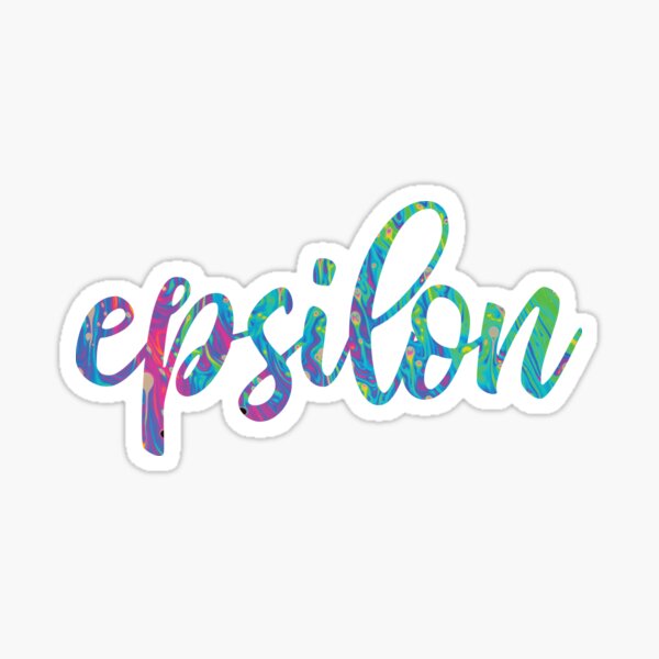 "Epsilon - Greek Letter" Sticker for Sale by dingdesigns | Redbubble