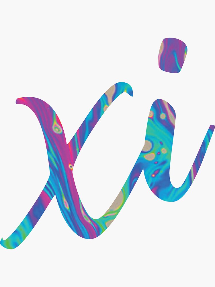 "Xi - Greek Letter" Sticker for Sale by dingdesigns | Redbubble