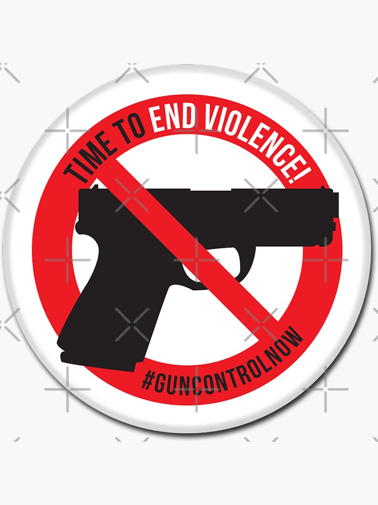 "anti gun sticker " Sticker for Sale by HolyFog | Redbubble
