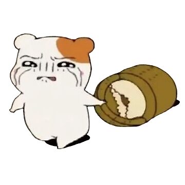 Pegatina for Sale con la obra «Meme de hamster llorando» de ...