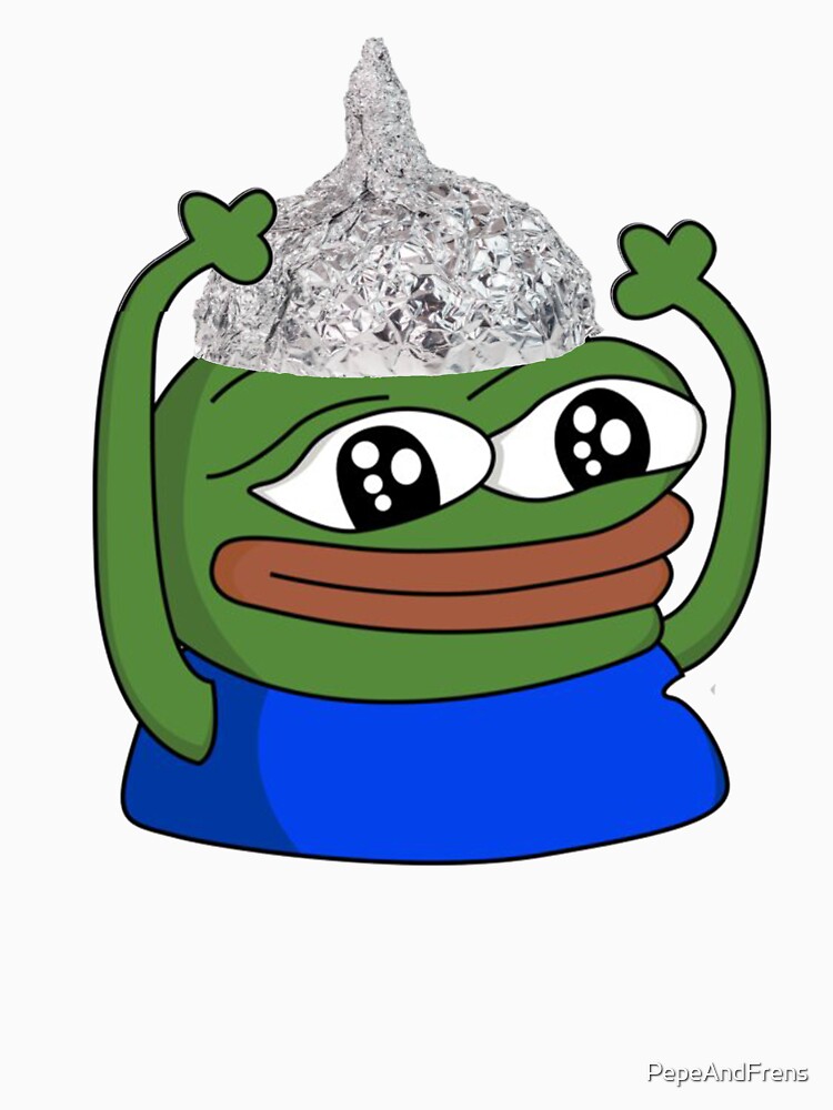 "Conspiracy Peepo Pepe the frog with tin foil hat" T-shirt for Sale by ...