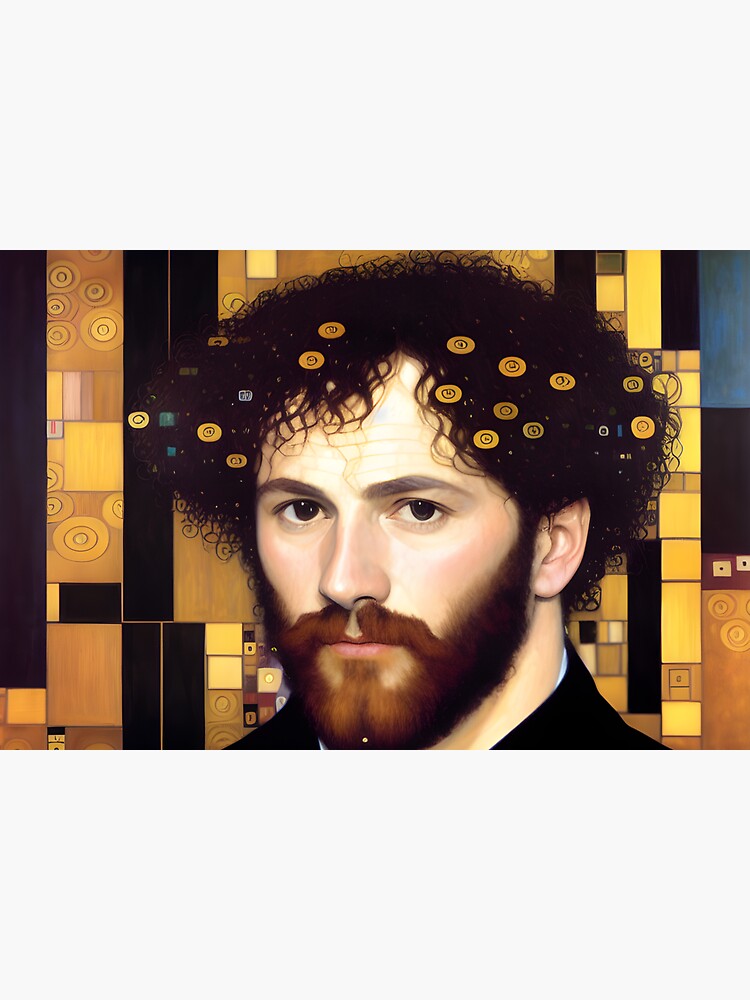 "Gustav Klimt Self Portrait I In his Own Style" Sticker for Sale by ...