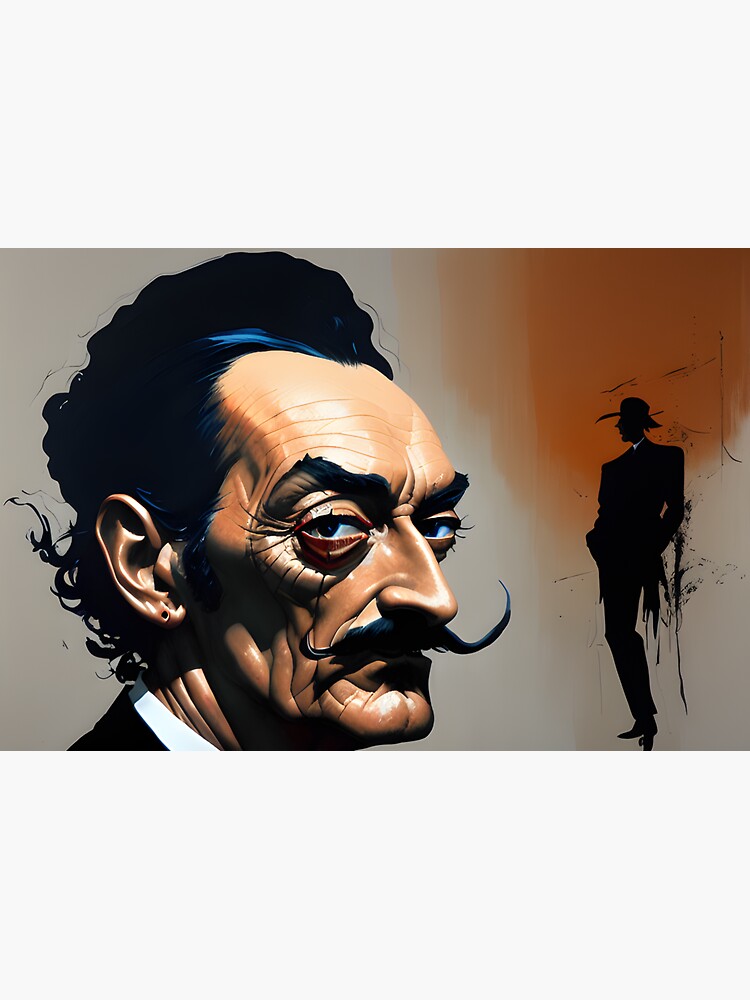 "Salvador Dali Self Portrait I In his Own Style" Sticker for Sale by ...