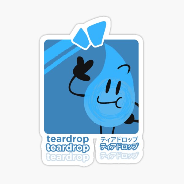"BFB Teardrop (Aikon Pack)" Sticker for Sale by yoyleyesz | Redbubble