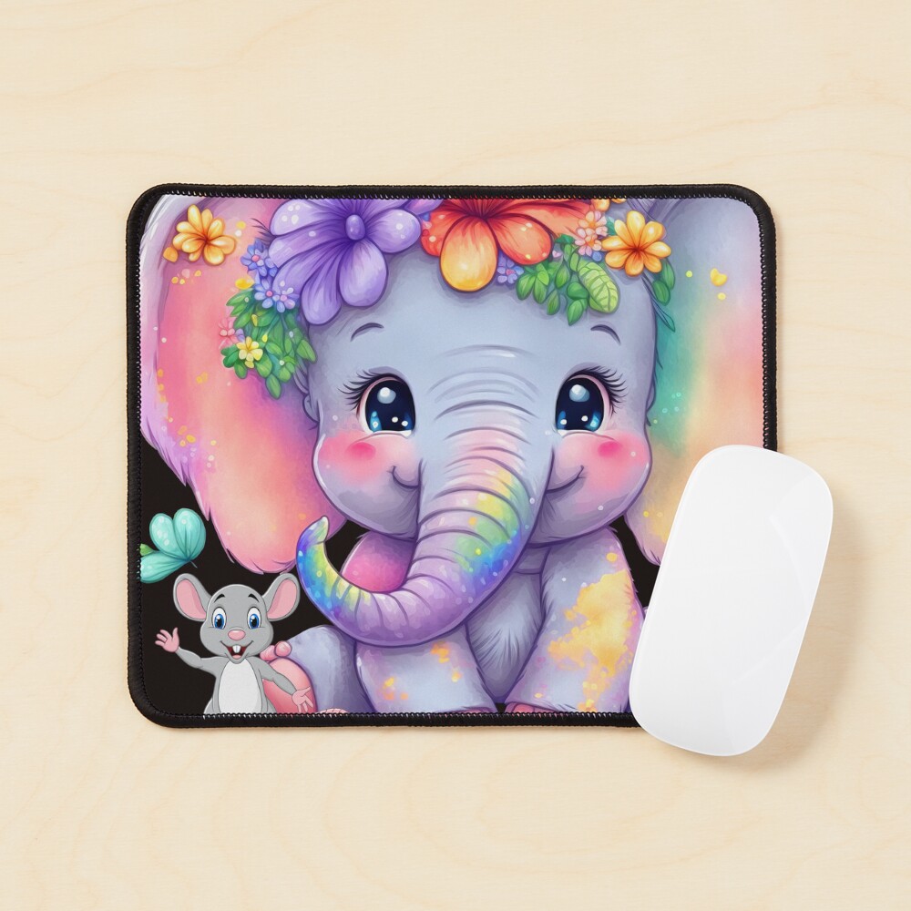 "Vintage Watercolor Colorful Cute Baby Elephants" Poster for Sale by ...