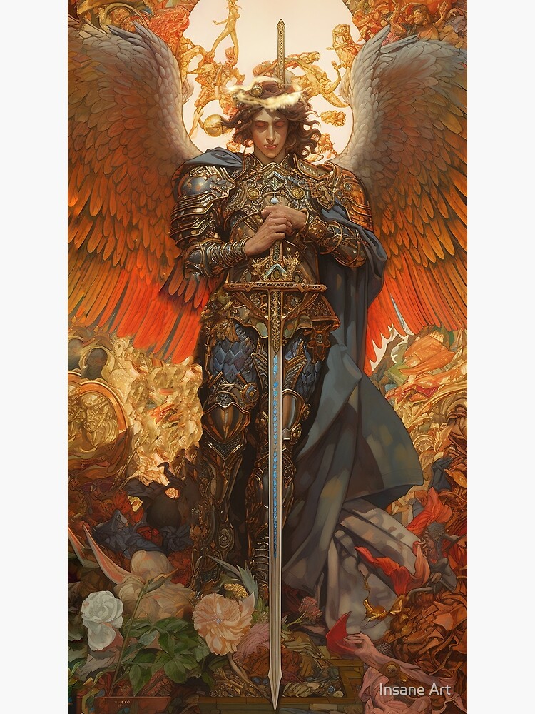 Archangel Michael Protector of Life Canvas sold by LorrainLaighold cfp ...