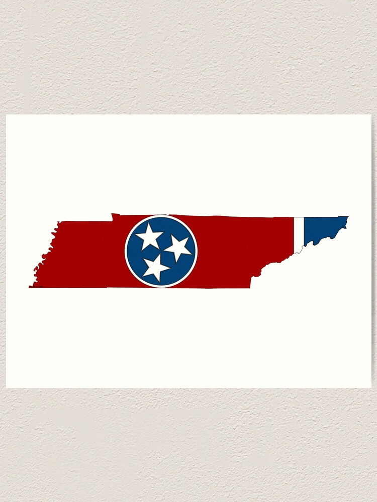 Tennessee State Flag Map