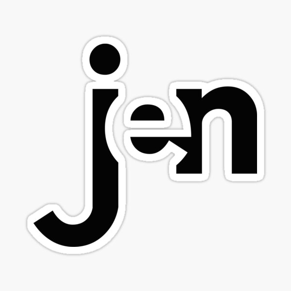 "Jen - personalized" Sticker for Sale by fatdogcreatives | Redbubble