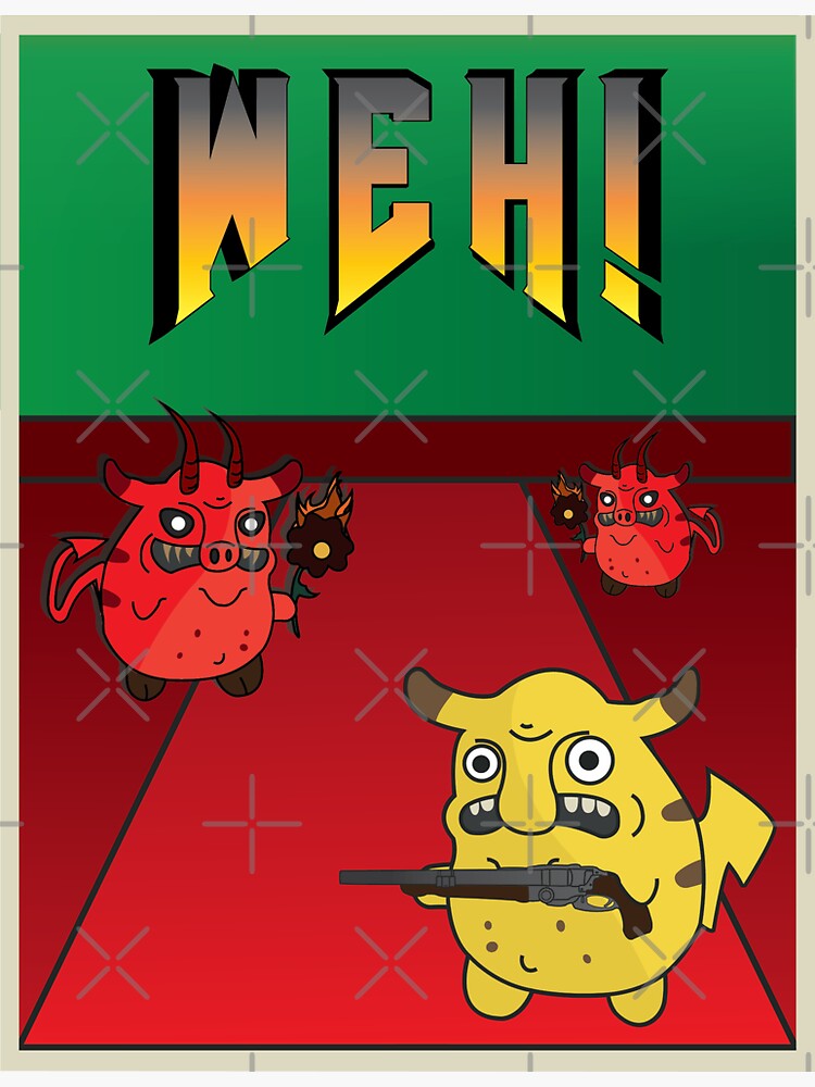 "Weh meme" Sticker for Sale by A . M | Redbubble