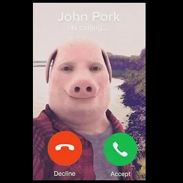 "John Pork Is Calling Meme" Sticker for Sale by austriforest | Redbubble