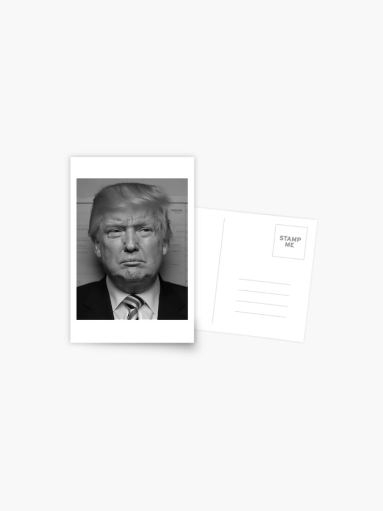 "Trump Mugshot" Postcard for Sale by jeanmbart | Redbubble