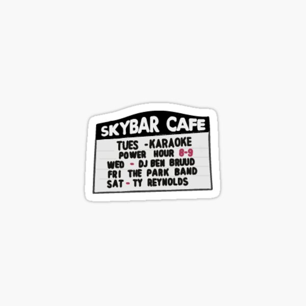 "sky bar " Sticker for Sale by mccaelyn | Redbubble