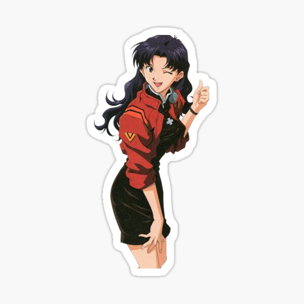 "Misato get a load of this bozo" Sticker for Sale by DoingArtsyStuff ...