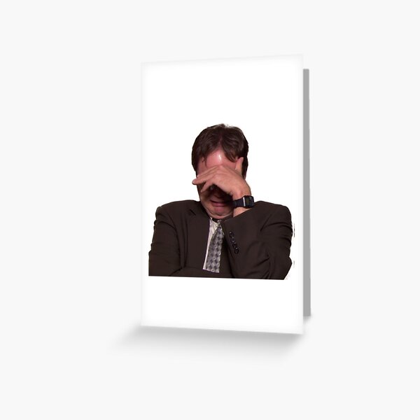 "Dwight Schrute Crying (Large) - The Office" Greeting Card by Ben-Berk ...
