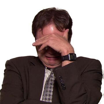 "Dwight Schrute Crying (Large) - The Office" Sticker for Sale by Ben ...
