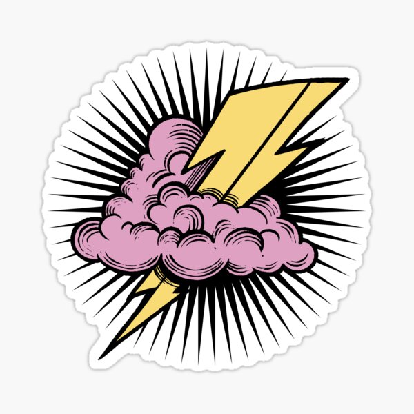 "thundercloud" Sticker by DerSenat | Redbubble