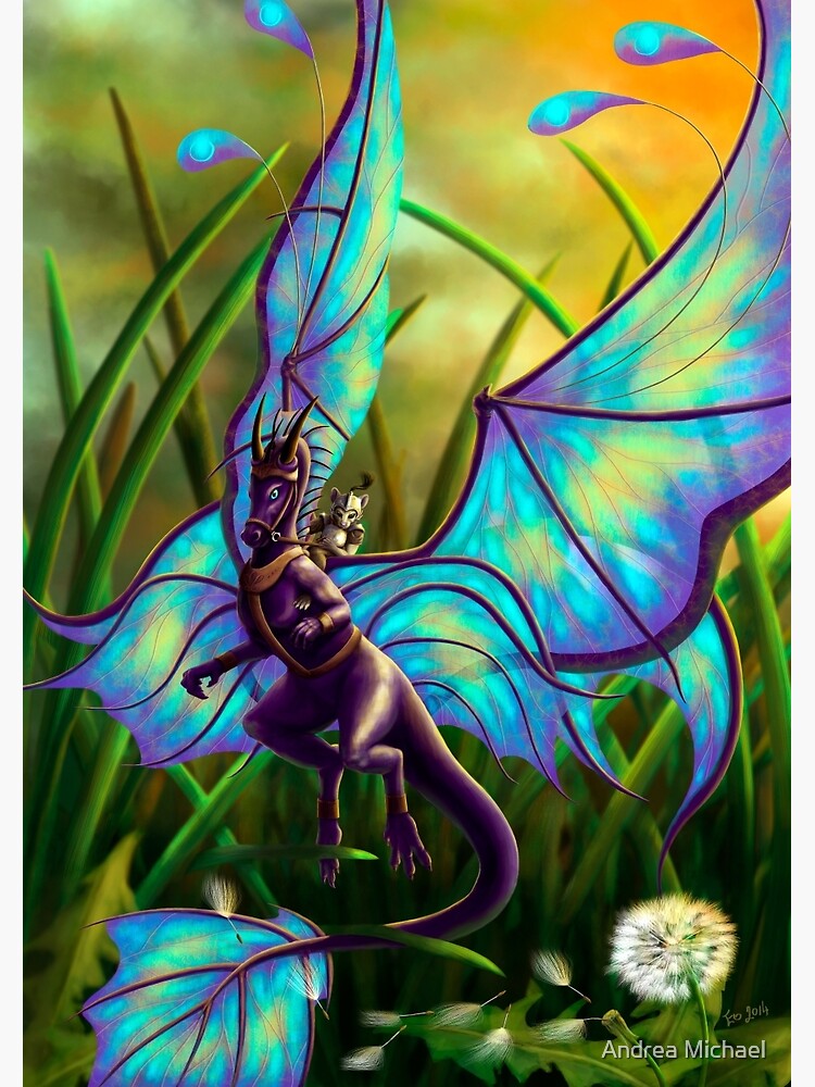 "We Ride at Dawn - Mouse Warrior Riding Fairy Dragon" Photographic ...