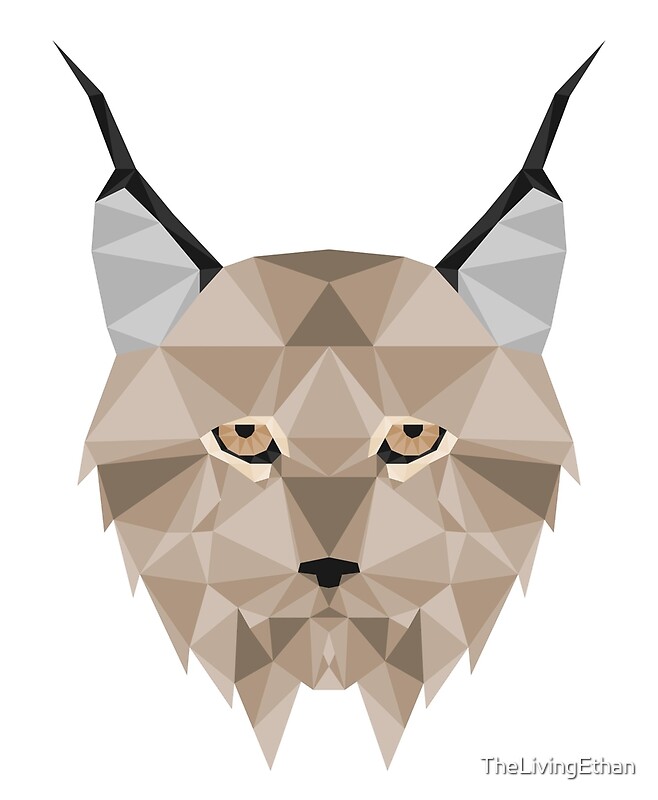 "Geometric Lynx Head Design" by TheLivingEthan | Redbubble