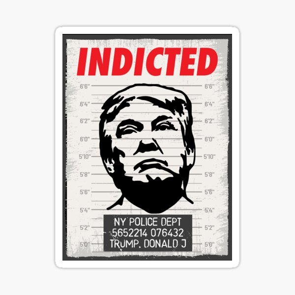 "Indicted ı Donald Trump 2023" Sticker for Sale by MoviesStoreDz ...