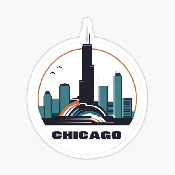 "Chicago logo" Sticker for Sale by NazarART | Redbubble